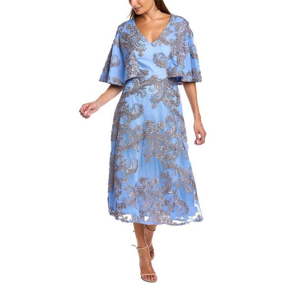 JS Collections | Dresses | Js Collections Womens Saige Aline Midi Dress ...